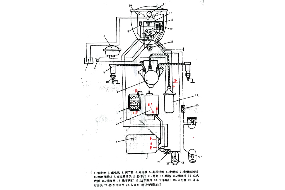 CJ750 M1 6V Electric Diagram